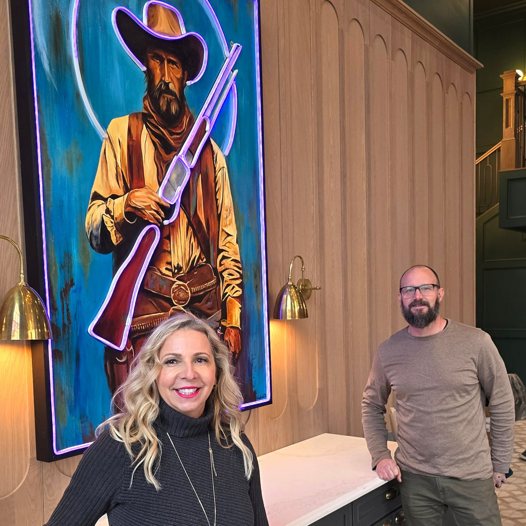 A Neon Cowboy Rides into Columbus – Art Design Consultants