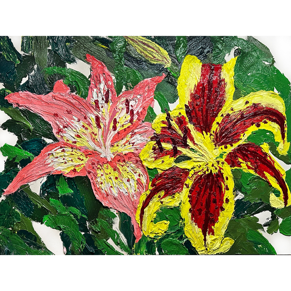 Jared Chovan, Artist, Tropical Lilies Together, ADC Fine Art, oil on ...