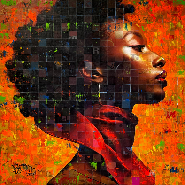 Jeffery Stapleton, Artist, 2024 - Challenger, ADC Fine Art, mosaic glue ...