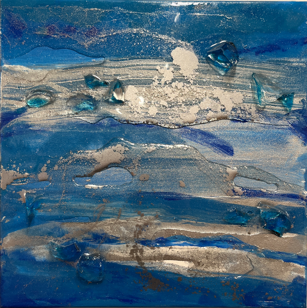 Mary Barr Rhodes, Artist, Blue in Blue II, ADC Fine Art, Glass on ...