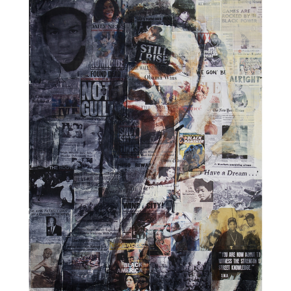 Trey Small, Artist, Headshots, ADC Fine Art, acrylic paint and collage ...