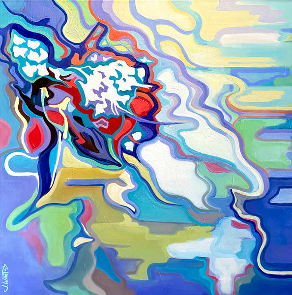 Jason Watts, artist, Fauna #2, ADC Fine Art, painting, original art ...