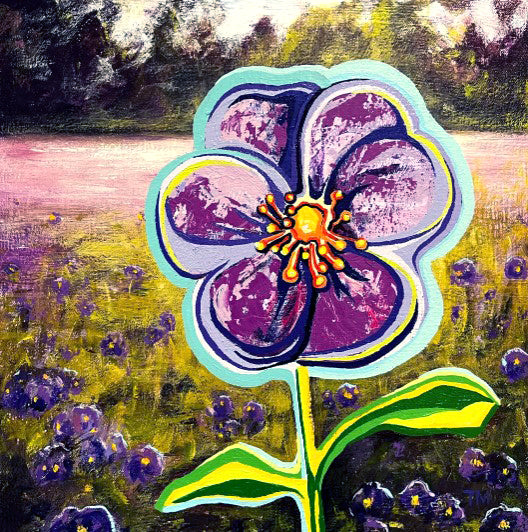 Todd Mosley, artist, February (Violet), ADC Fine Art, painting ...