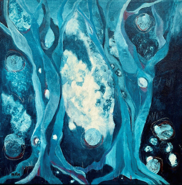 Margot Roi, artist, BLUE MOON, ADC Fine Art, painting, original art ...