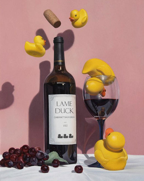 Kevin Grass, artist, Quack Open a Bottle, ADC Fine Art, painting ...